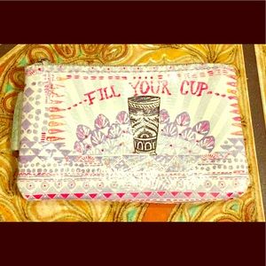 Papaya | Bags | Firm Papaya Art Fill Your Cup Small Coin Purse | Poshmark